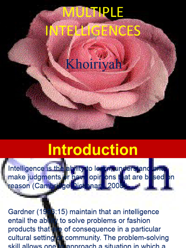 Understanding Multiple Intelligences | PDF | Intelligence | Learning