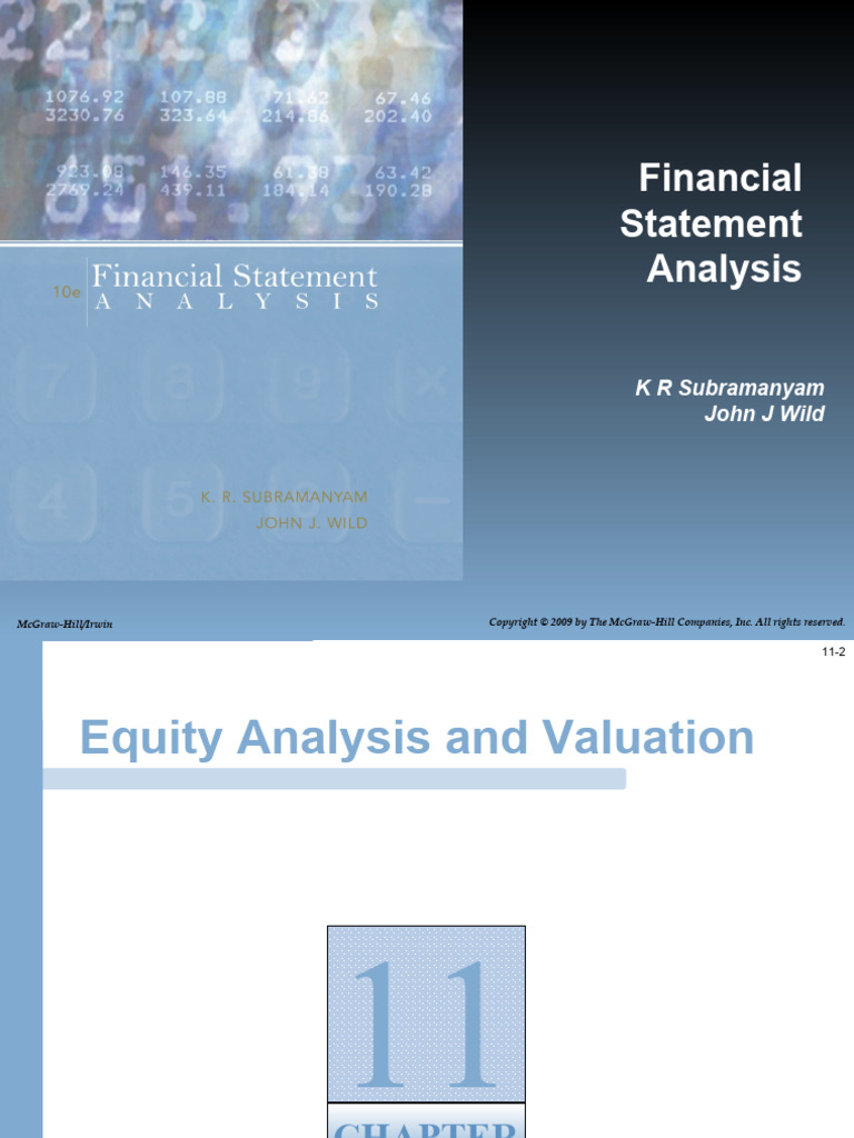 Chapter 11 Equity Analysis and Equation | PDF | Stock Valuation | Valuation (Finance)