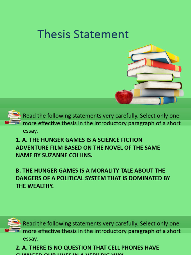 Crafting Effective Thesis Statements | PDF