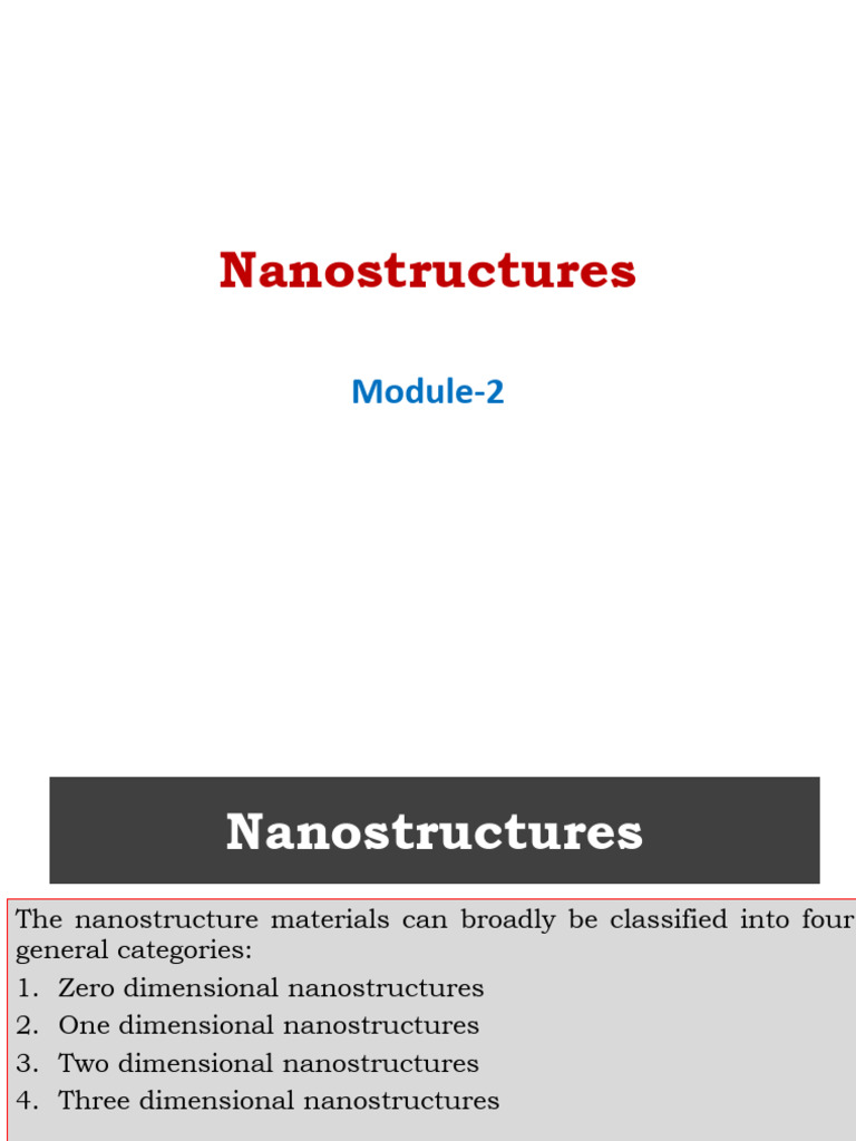 5-Module No. 2 Nanomaterials - Basic Types of Nanostructures-23-Aug ...