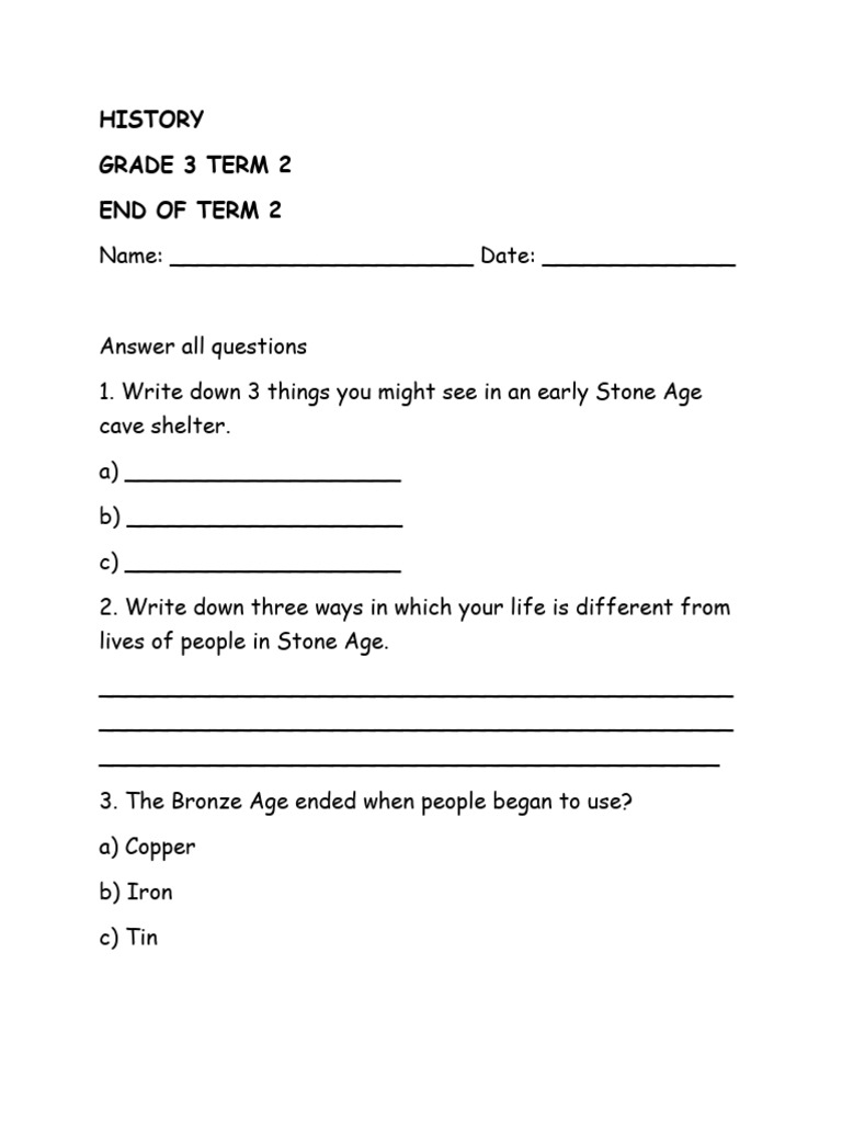 HISTORY Year 3 | PDF