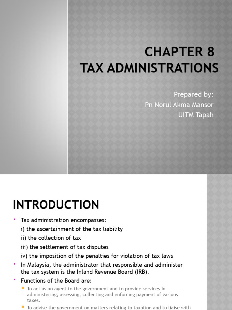 Tax Administration | PDF | Taxpayer | Taxes