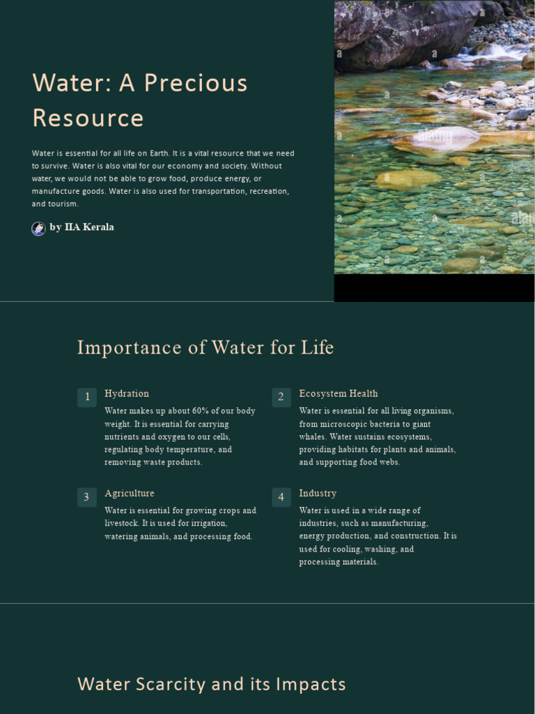 Water a Precious Resource | Download Free PDF | Water Conservation | Water