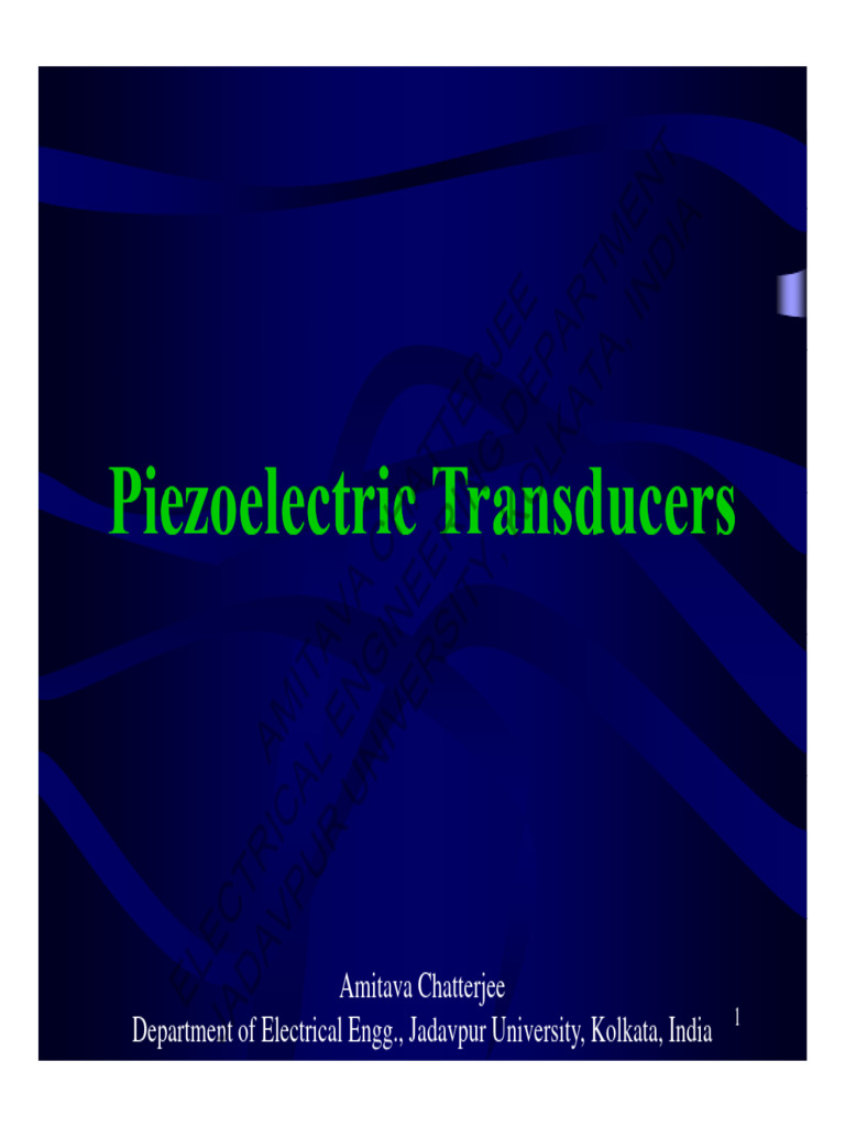 Ch6 - Piezoelectric Transducers | PDF | Piezoelectricity | Ferroelectricity