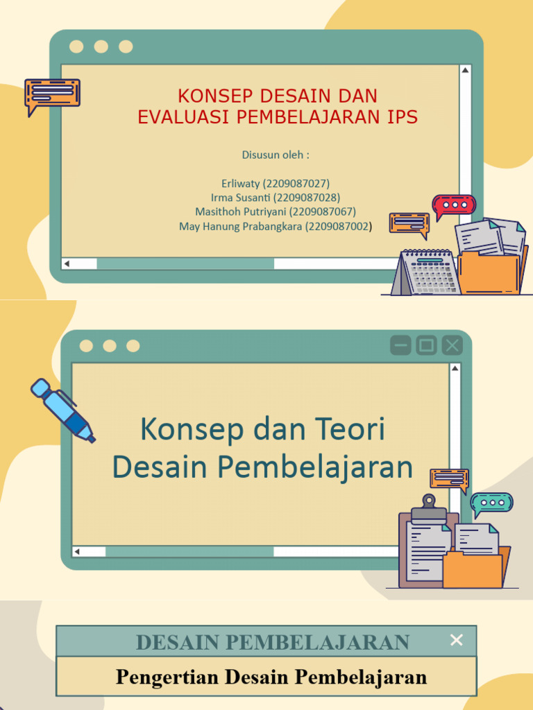 Fix - Kel 1 Konsep Desain Dan Evaluasi Pembelajaran Ips | PDF | Karier & Perkembangan