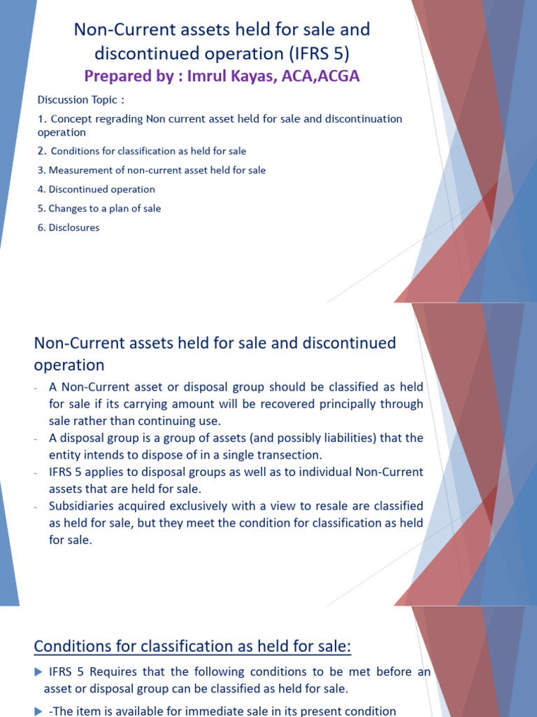 IFRS 5 Power Point | PDF | Fair Value | Revenue