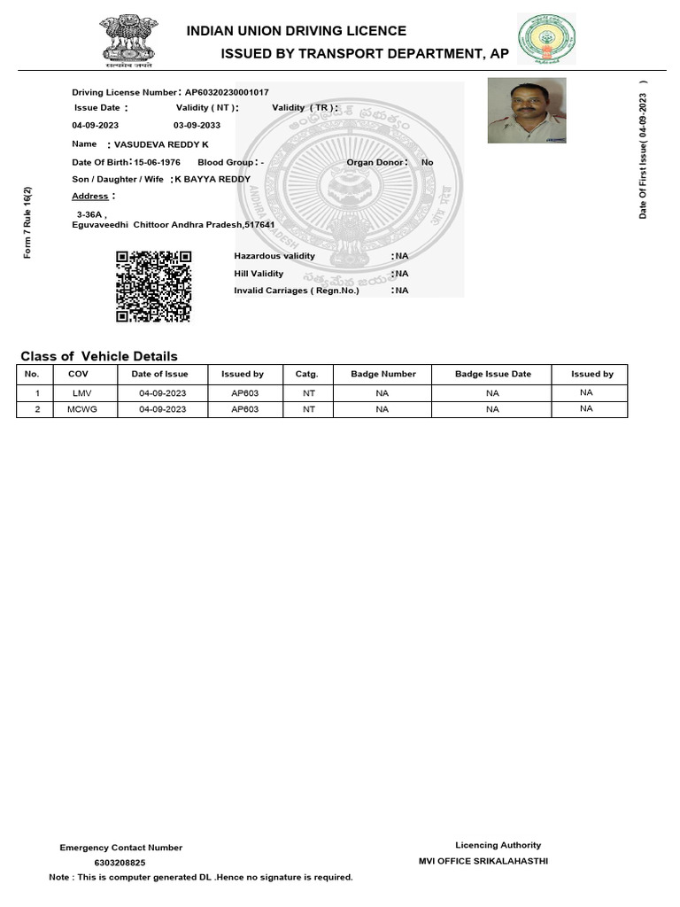 Driving Licence | PDF