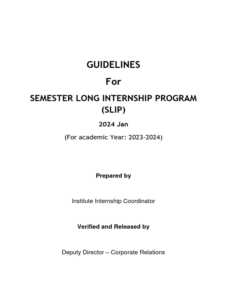 Semester Long Internship Policy Mech, Comp, EnTC and ETX | PDF