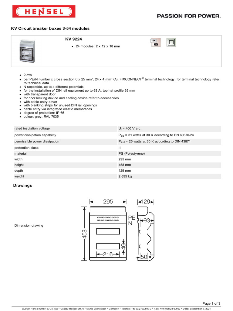 Hensel - Electric 24 Module | PDF | Insulator (Electricity ...