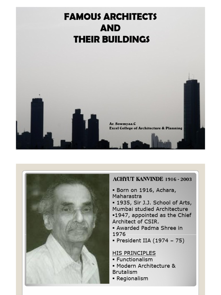 Famous Architects & Their Buildings I | PDF | Architectural Design ...