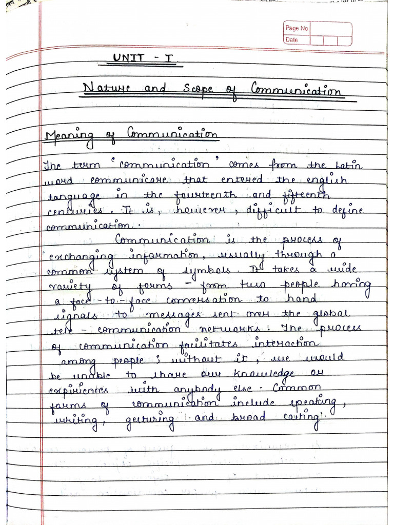 Unit 1 Communication | PDF