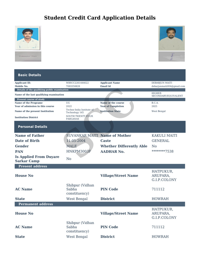 Student Credit Card Application Overview | PDF | Banks