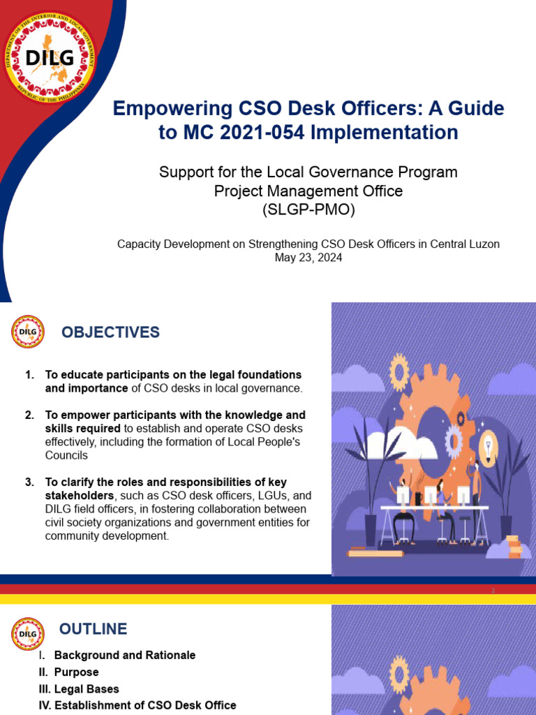 Session 4 - CSO Desk Officers TRNG Module 08152023 (Wo) | PDF | Governance | Non Governmental ...