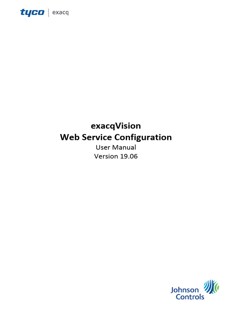 Exacqvision Web Service Configuration User Manual | PDF | World Wide ...