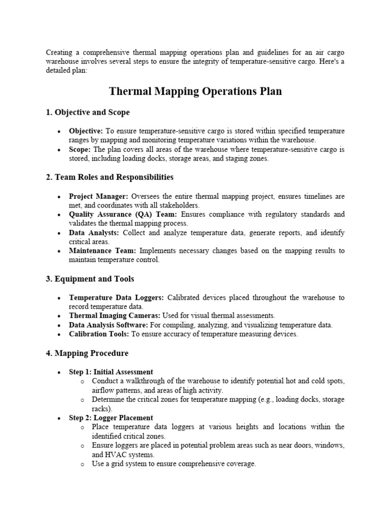 Warehouse Thermal Mapping Operations Download Free Pdf Calibration