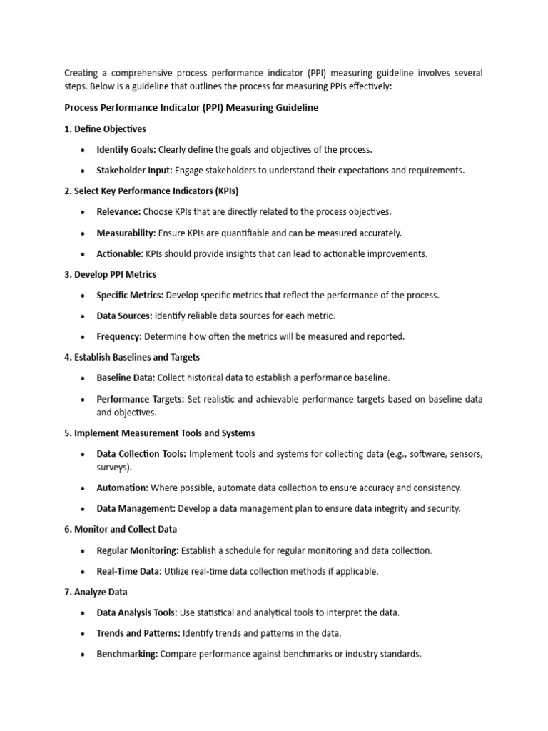 PPI Measurement Guidelines for HR | PDF | Performance Indicator | Data
