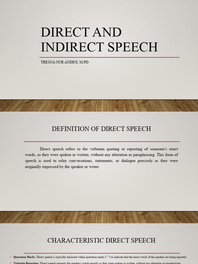 Direct and Indirect Speech | PDF | Semantics | Language Mechanics