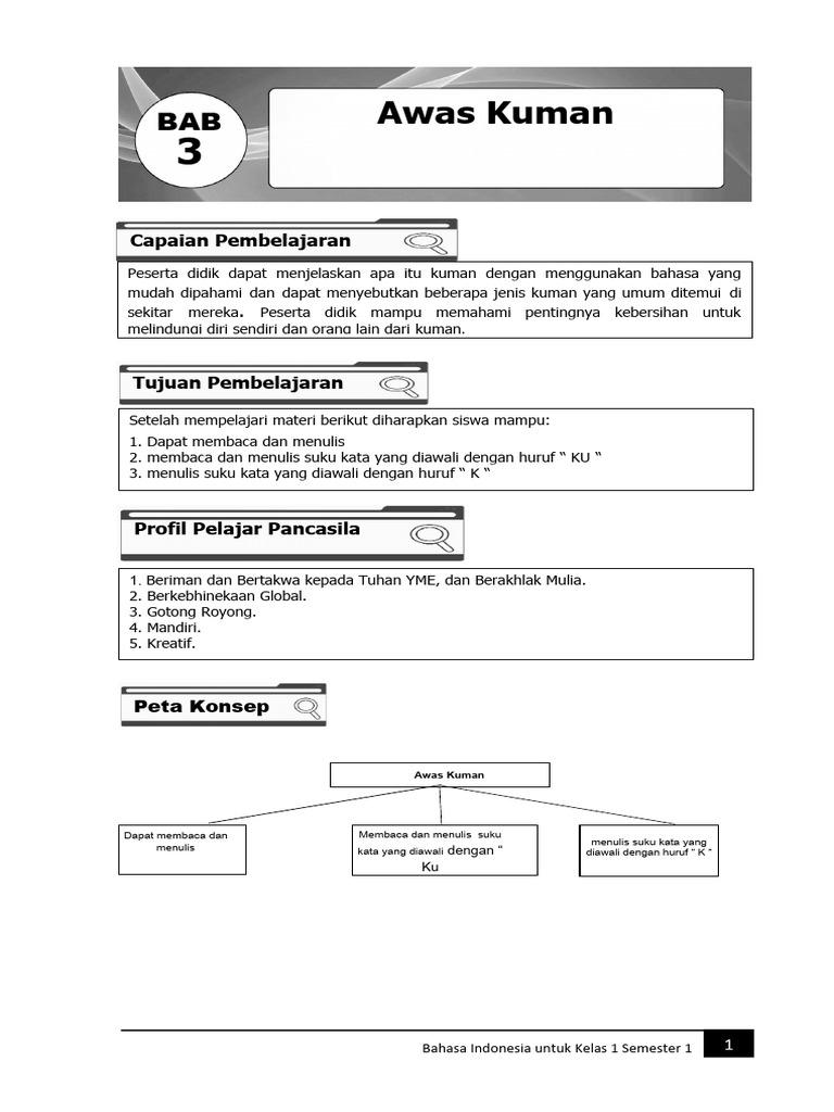 Template Modul Ajar B.I Bab3 | PDF