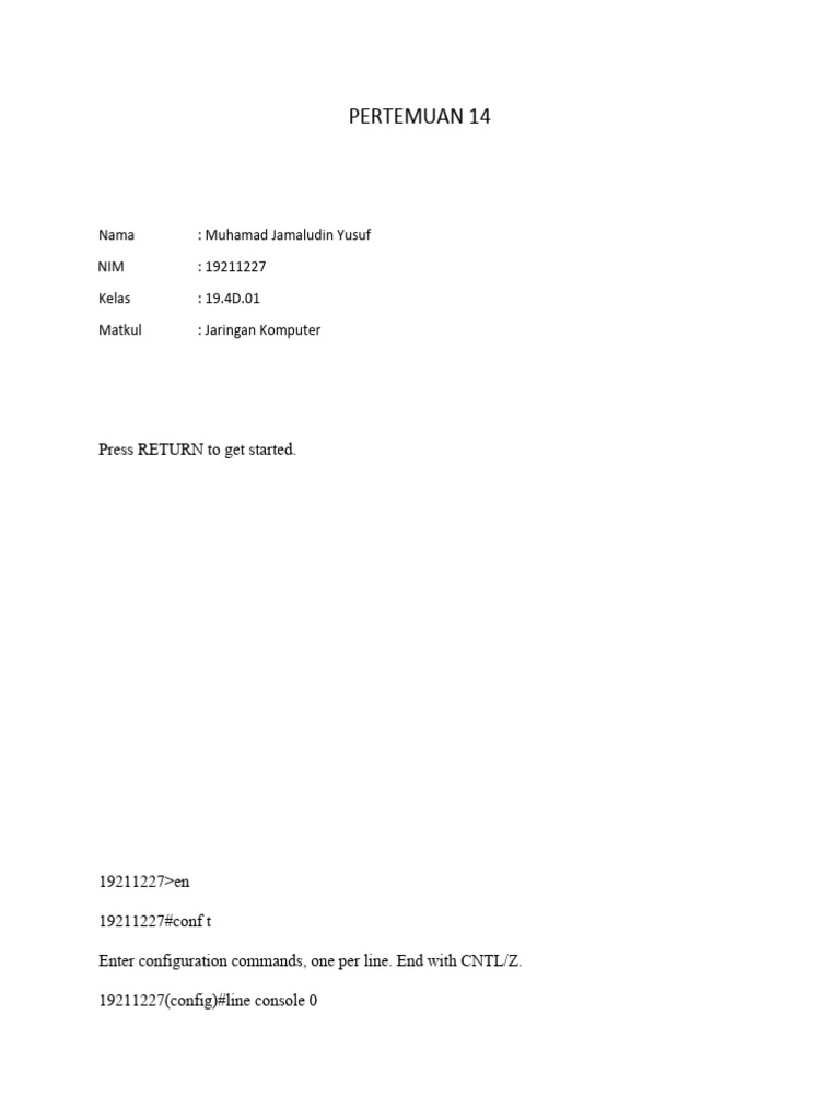 Script Router - 19211227 - M.jamaludin Yusuf | PDF | Command Line Interface | Internet Architecture