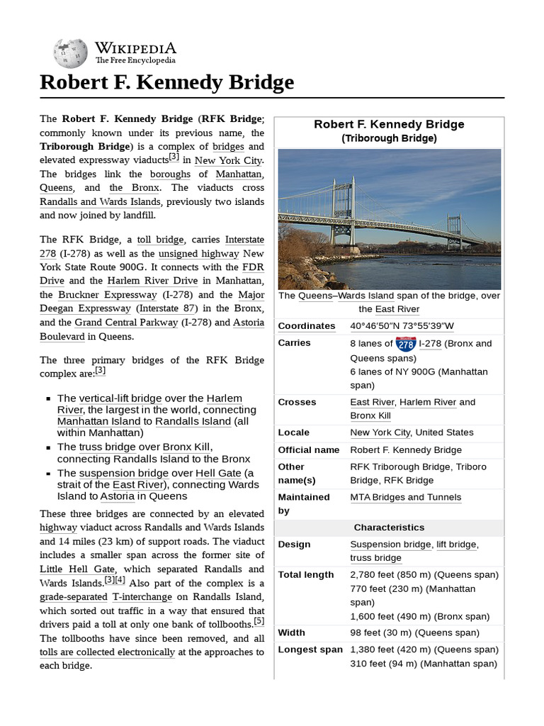 Robert F. Kennedy Bridge | PDF