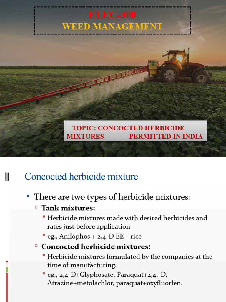 CONCOCTED HERBICIDE MIXTURE | PDF | Herbicide | Toxicants