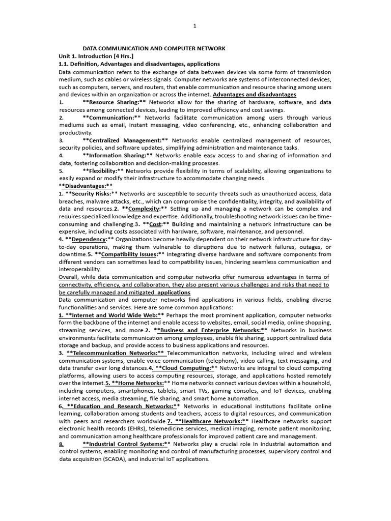 Data Communication and Computer Network | PDF | Computer Network | Osi Model