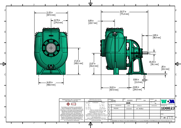 Dimensioning and Tolerancing PER ASME Y14.5M-1994: Frojas 19/10/2015 N ...