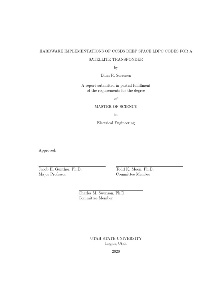 LDPC CCSDS | PDF | Low Density Parity Check Code | Computer Engineering