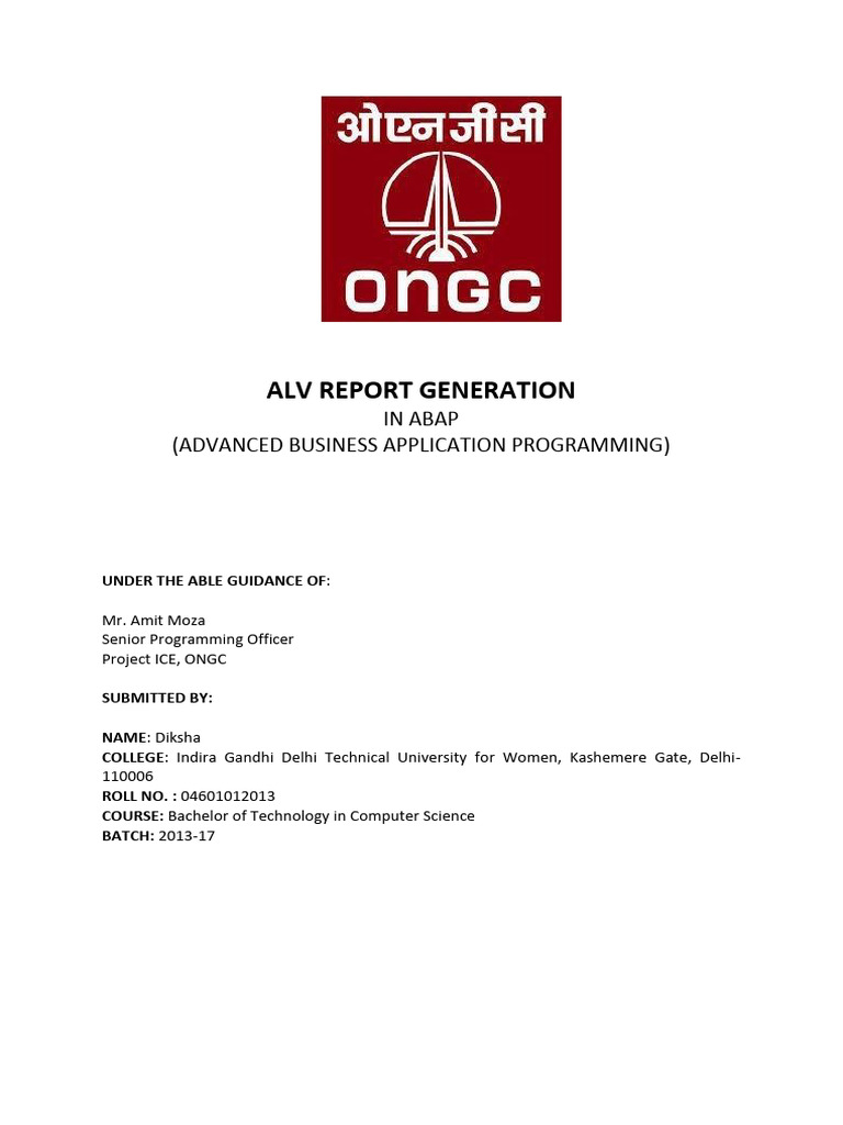 Project Report, OnGC - Diksha | PDF | Computer Program | Programming Project Report, OnGC - Diksha | PDF | Computer Program | Programming