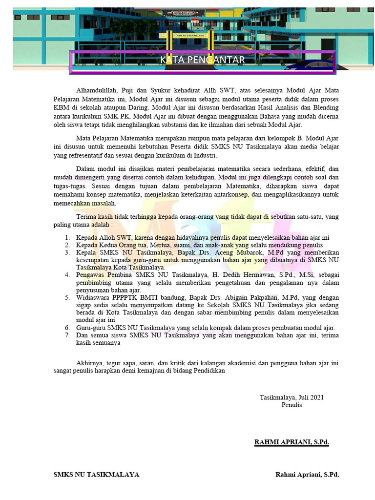 Modul Ajar MTK3 X | PDF