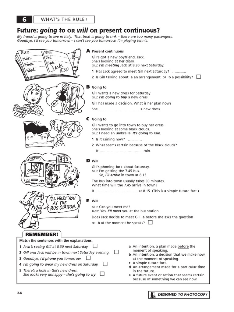 1.+future GOING+TO+ +WILL+ +PRES+CONT+ | PDF