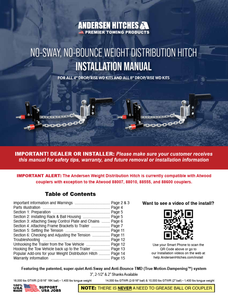 3932 - WD Hitch Installation Manual 2022-Low Res | Download Free PDF | Trailer (Vehicle) | Vehicles
