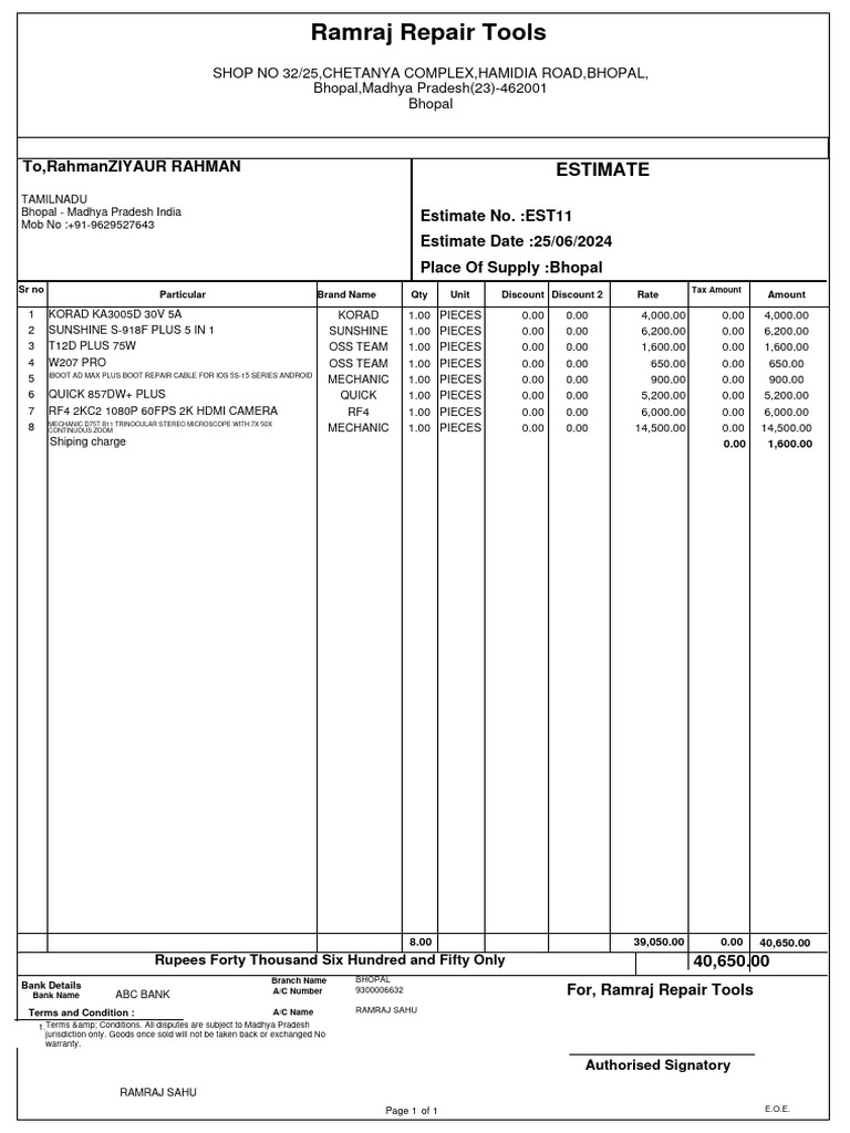 Estimate A4 | PDF | Personal Digital Assistant | Tablet Computer
