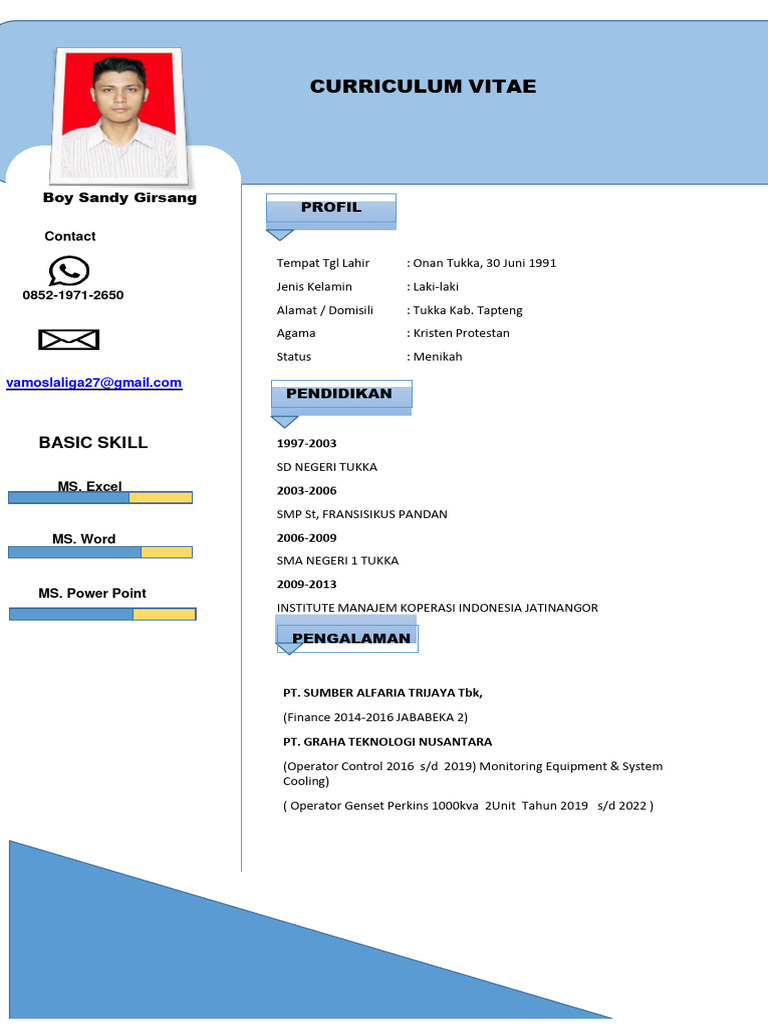 PDF CV Boy Sandy | PDF