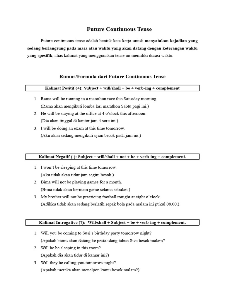 Future Continuous Tense | PDF | Linguistic Morphology | Linguistic Typology