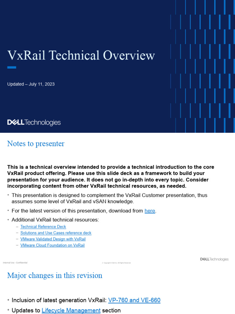 Vxrail Technical Deck | PDF | Computer Cluster | Cloud Computing