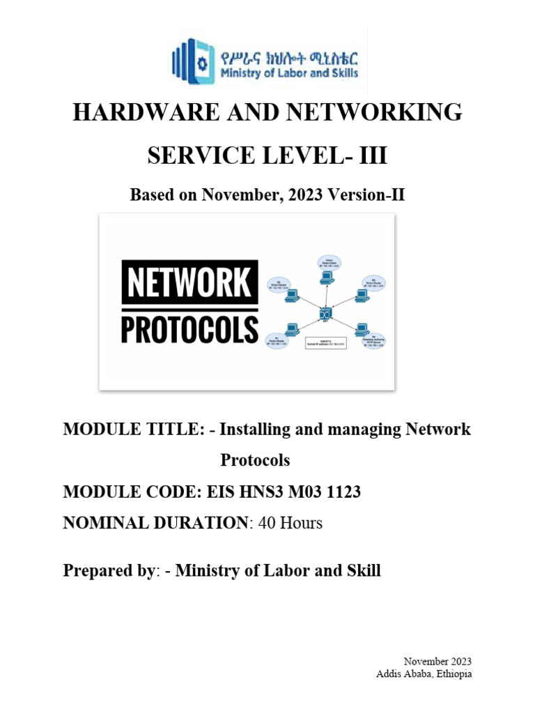 M03 - Install and Manage Network Protocols | PDF | Ip Address | Computer Network