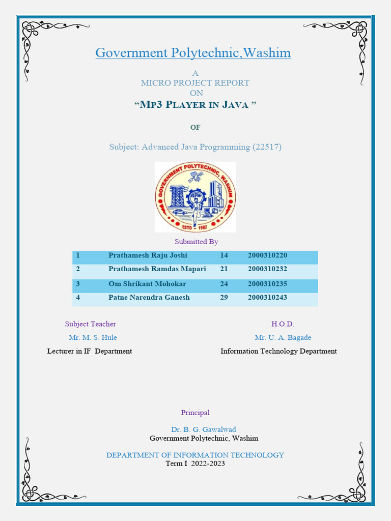 Ajp Microproject Pdf Routing Java Programming Language 
