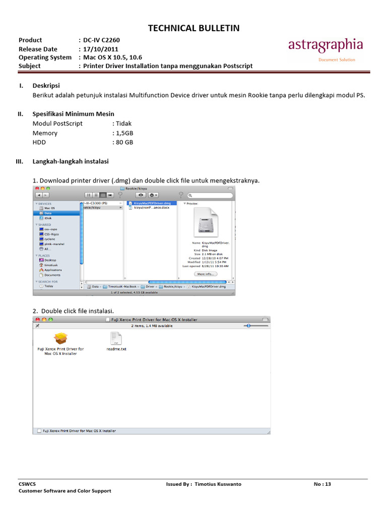 Guidance Mac Installer | PDF | Printer (Computing) | Installation (Computer Programs)