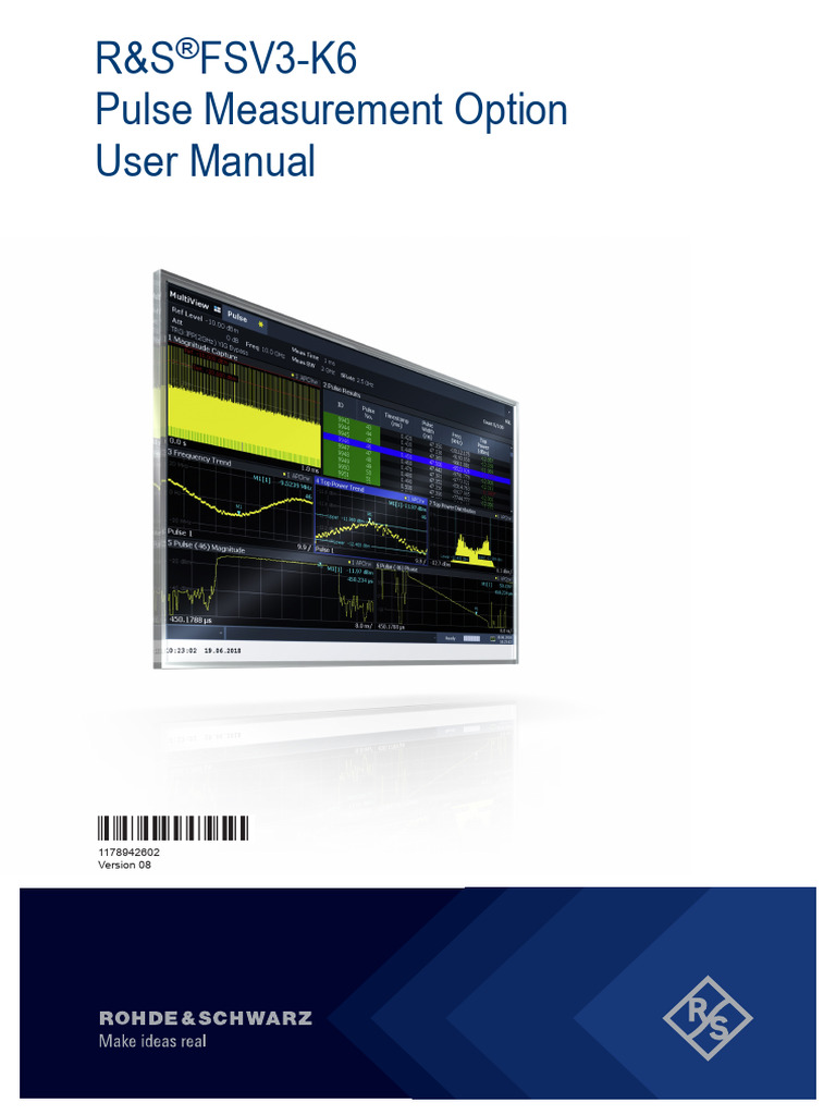 FSV3 K6 Pulse UserManual en 08 | PDF | Information | Amplitude