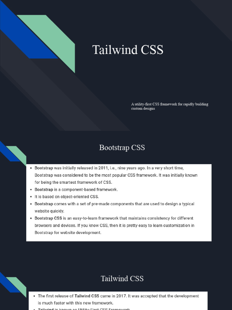 Tailwind CSS.11 | PDF | Bootstrap (Front End Framework) | Software Framework