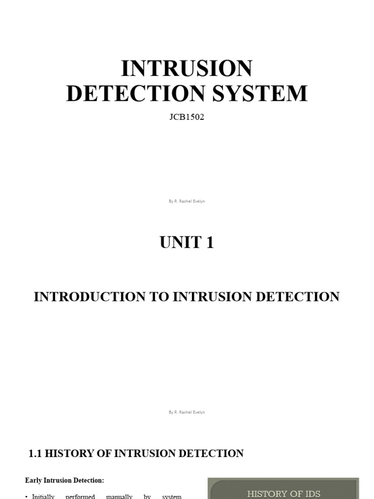 Intrusion Detection System | PDF | Security | Computer Security