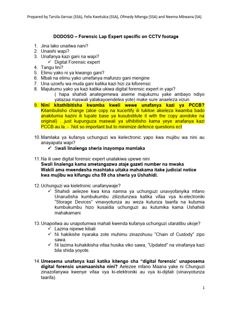 DODOSO - Digital Forensic Expert | PDF