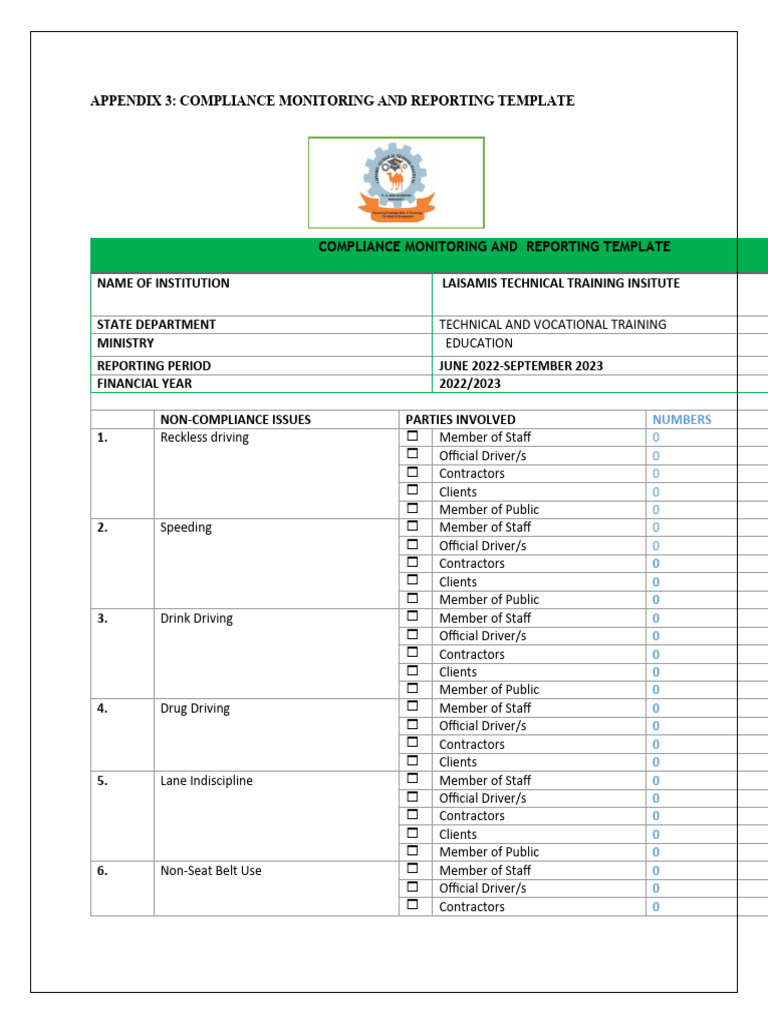 Laisamis Tti Ntsa Monitoring-Reporting | PDF | Traffic Collision | Transport Safety