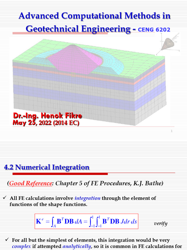 FEM6 | PDF | Integral | Algorithms