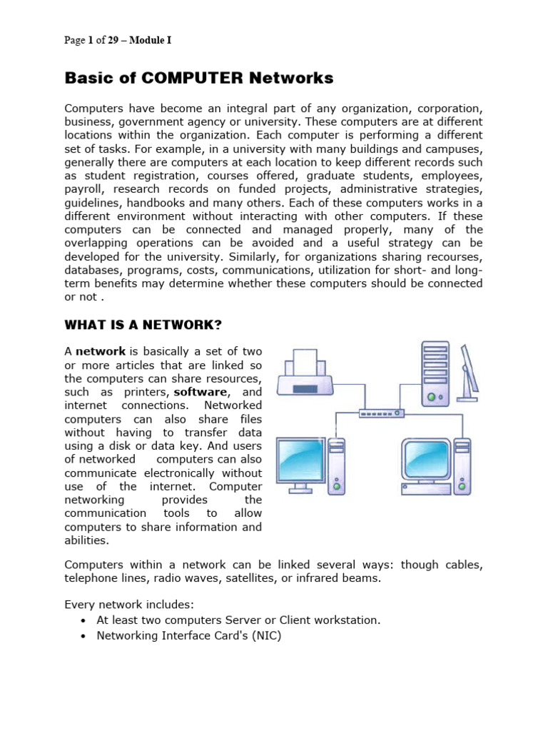 Overview of Computer Networking Basics | PDF | Network Topology ...