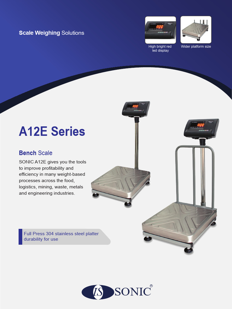 Brochure Bench Scale A12E Full Press | PDF | Stainless Steel | Steel
