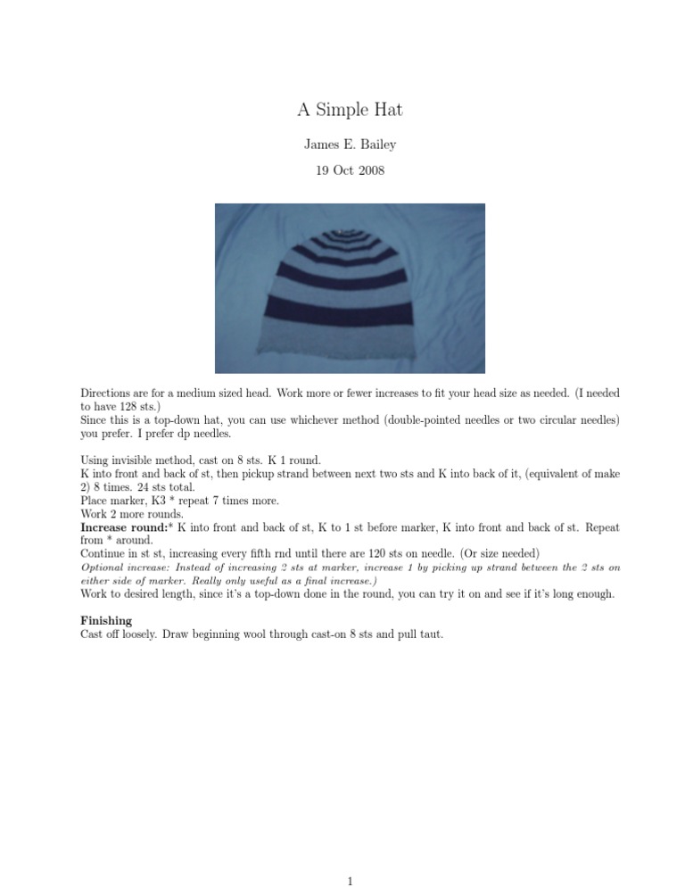 A Very Simple Hat | PDF | Art