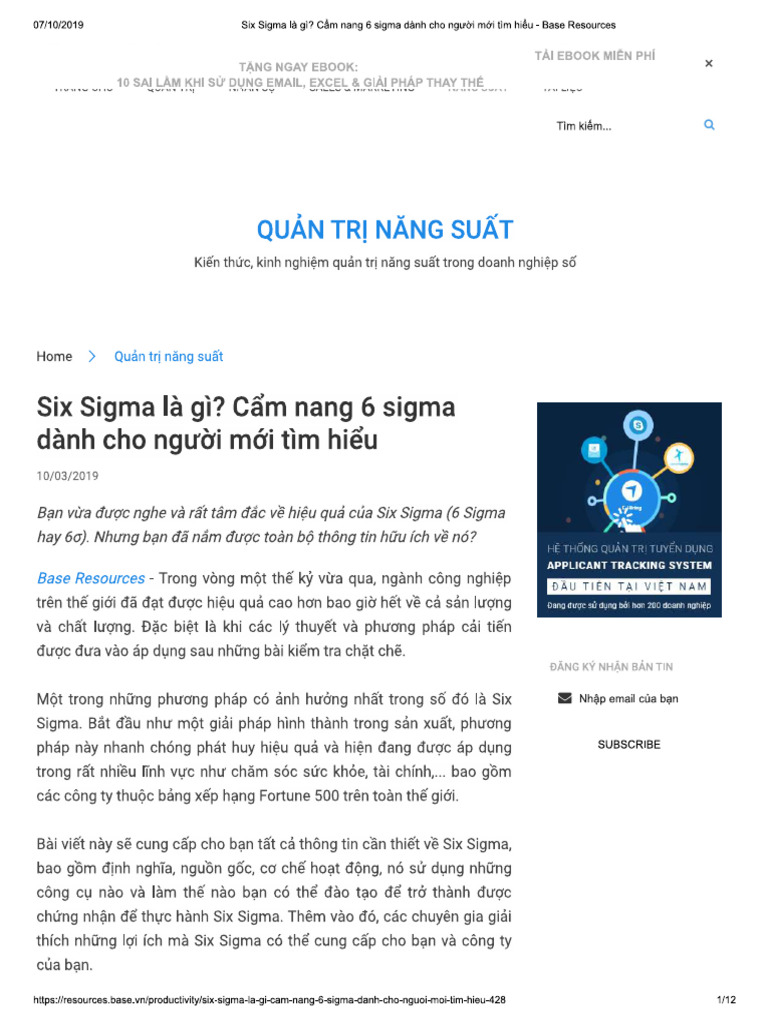 Base Six Sigma | PDF