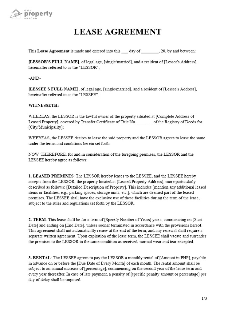 Lease Agreement | PDF | Lease | Natural Resources Law